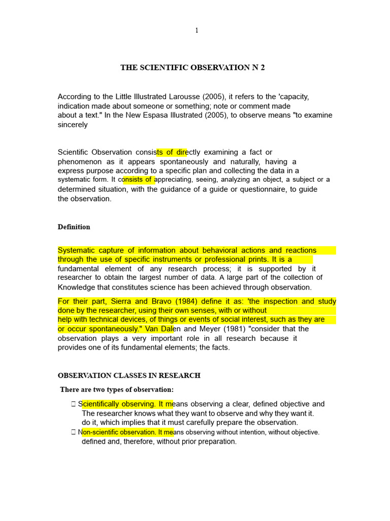 Understanding Scientific Observation Techniques | PDF | Perception ...