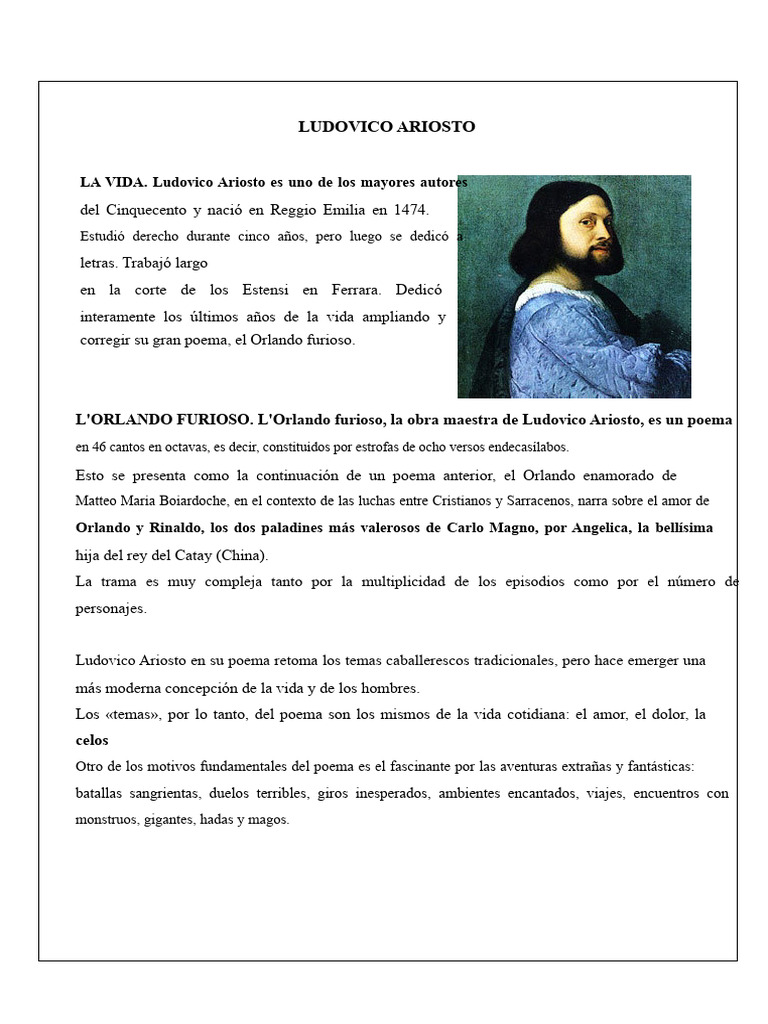 Ludovico Ariosto | PDF