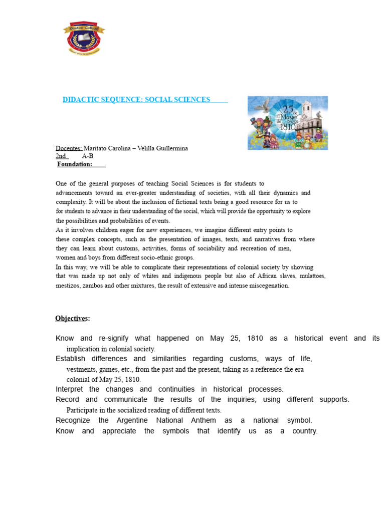 DIDACTIC SEQUENCE May 25 OK | PDF | Knowledge | Learning