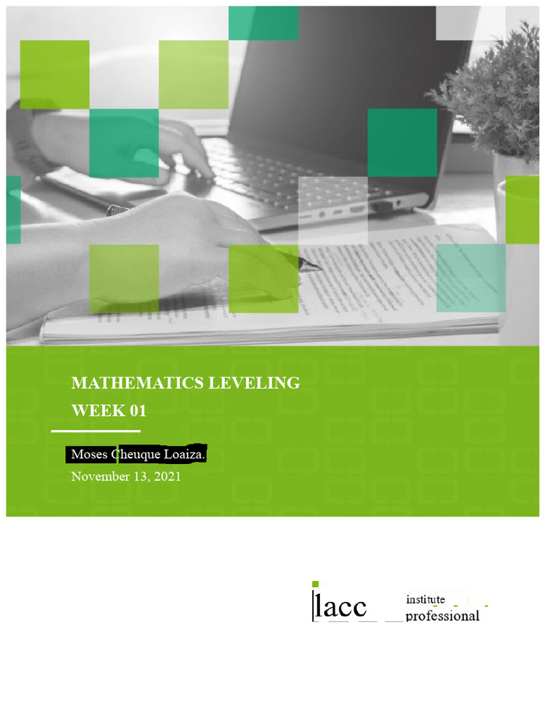 Mathematics Homework Week 1 | PDF