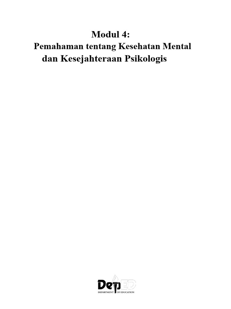 Modul 4 Kesehatan Mental | PDF