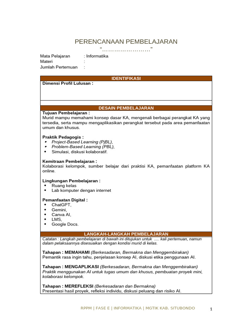 Contoh RPPM Iht 2 | PDF