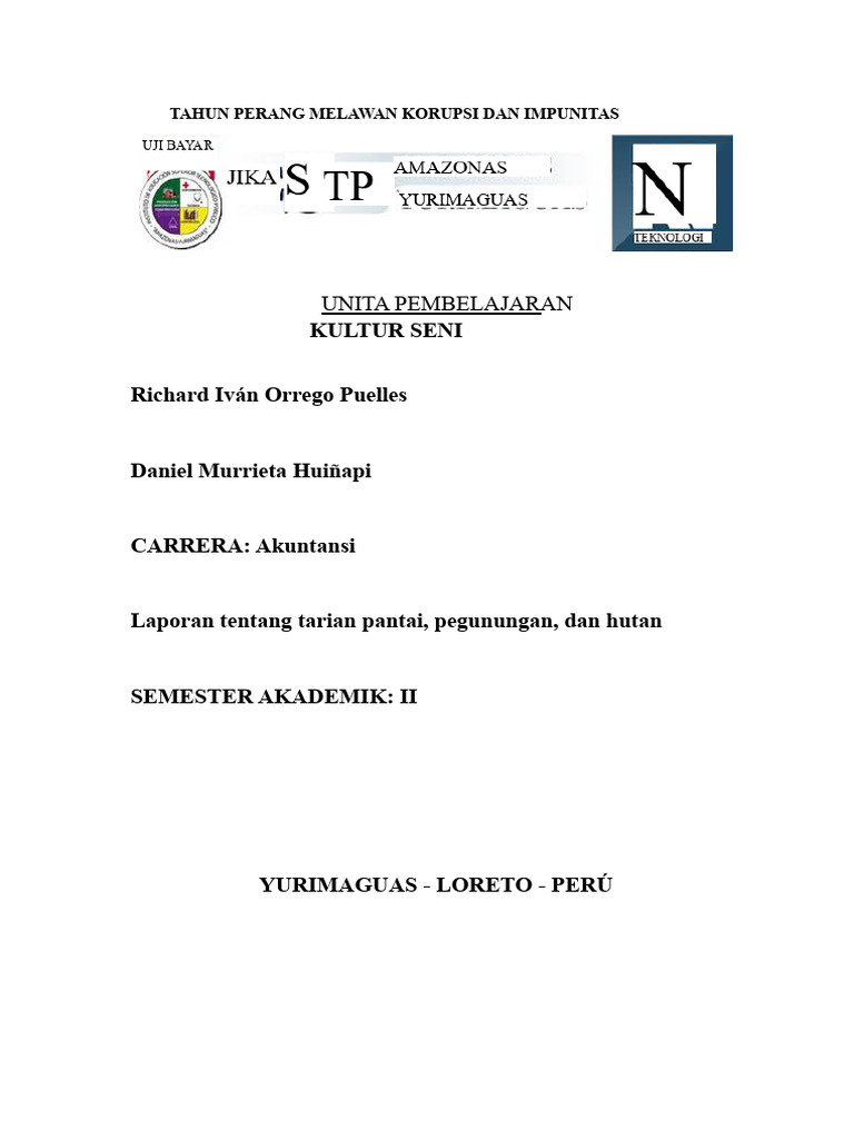 Tarian Dari Hutan, Pegunungan, Dan Pantai - DANIEL | PDF