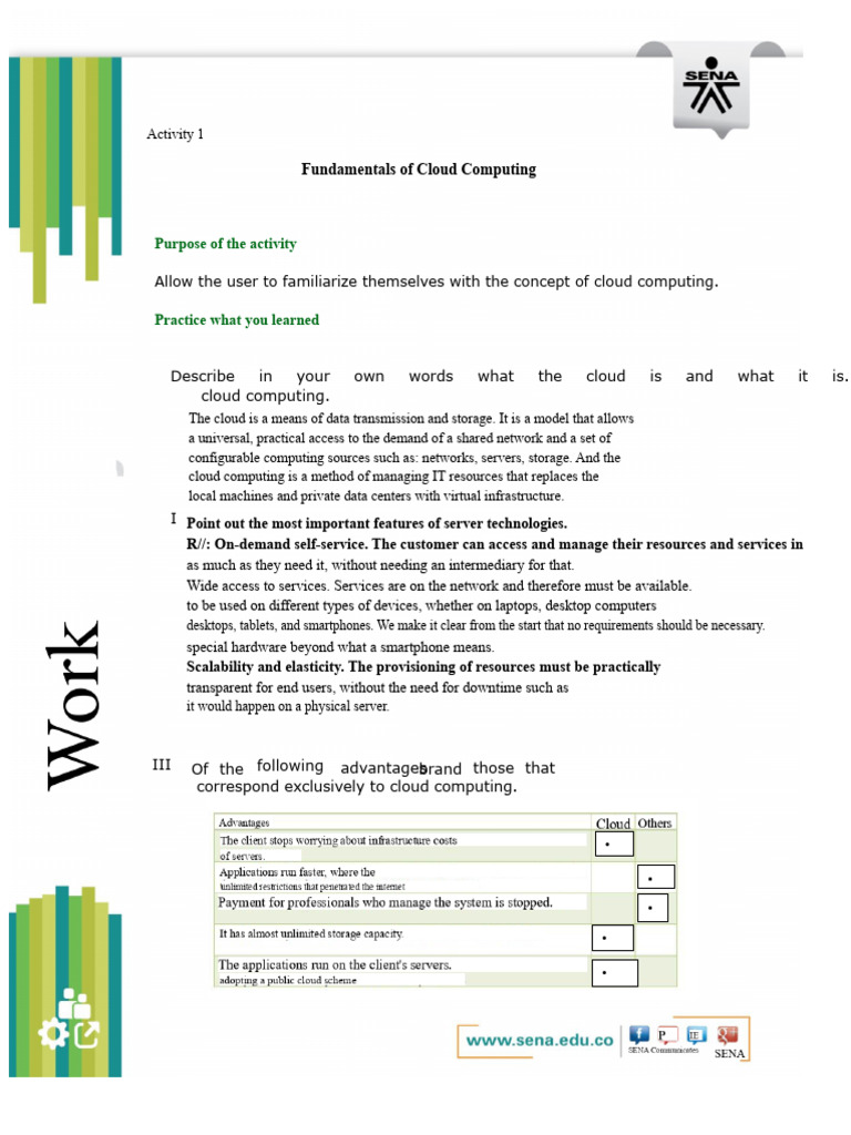 ACTIVITY 1 Fundamentals of Cloud Computing | PDF