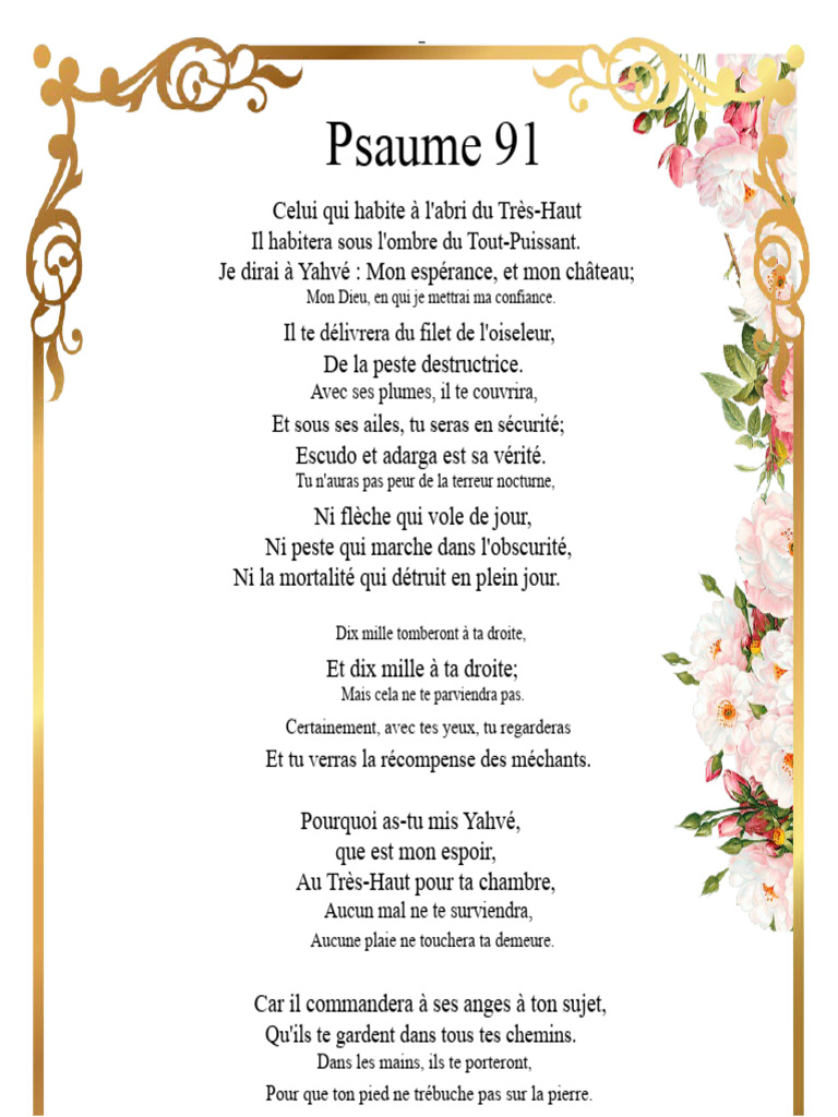 Psaume 91 : Protection et Confiance | PDF
