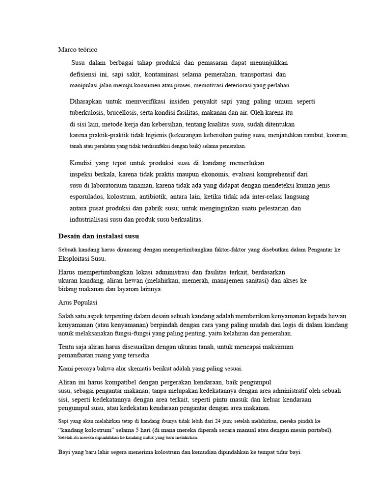 Kerangka Teoritis Susu 1 | PDF