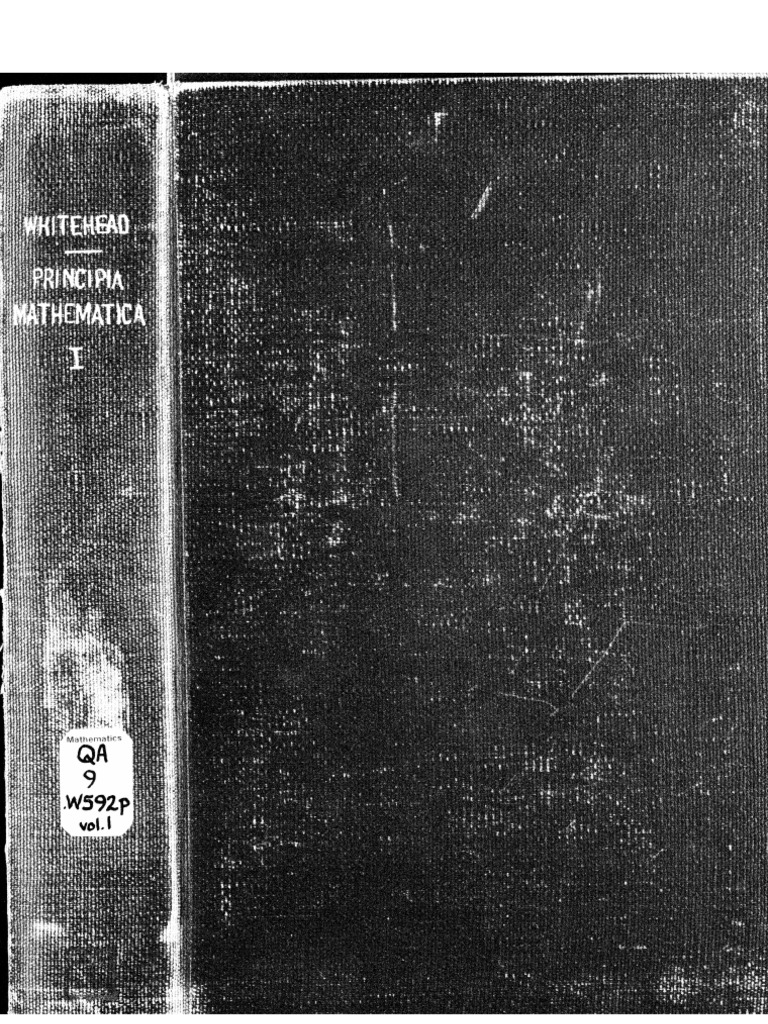 Principia Mathematica - Whitehead & Bertrand Russell. Pag 1-20 | PDF