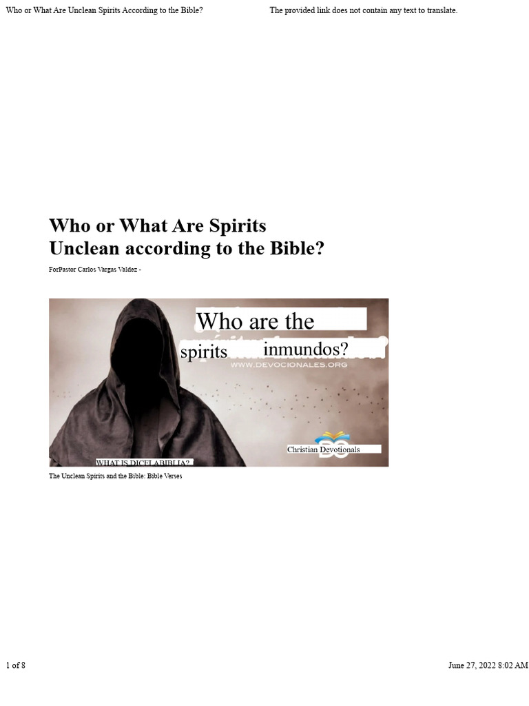Understanding Unclean Spirits in the Bible | PDF | Jesus | Demons