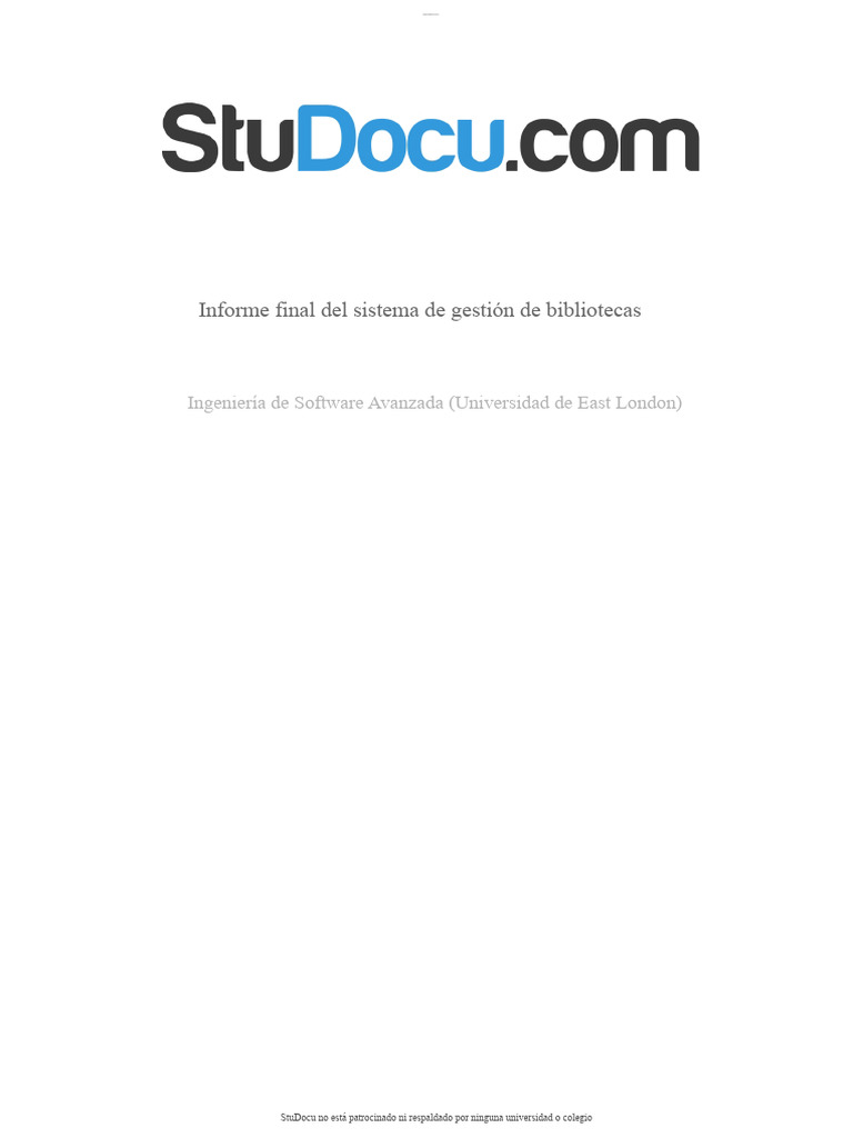 Informe Final Del Sistema de Gestión de Bibliotecas | PDF | Php | Mi sql