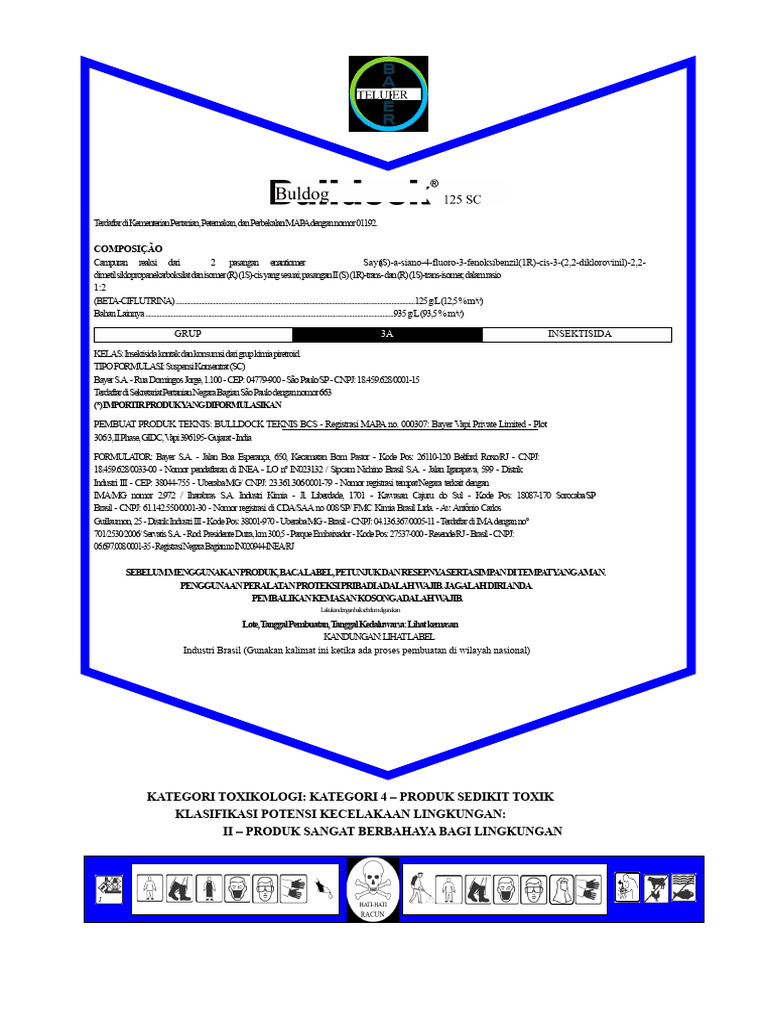 F249831 - Bulldock 125 SC - Bula - GHS | PDF