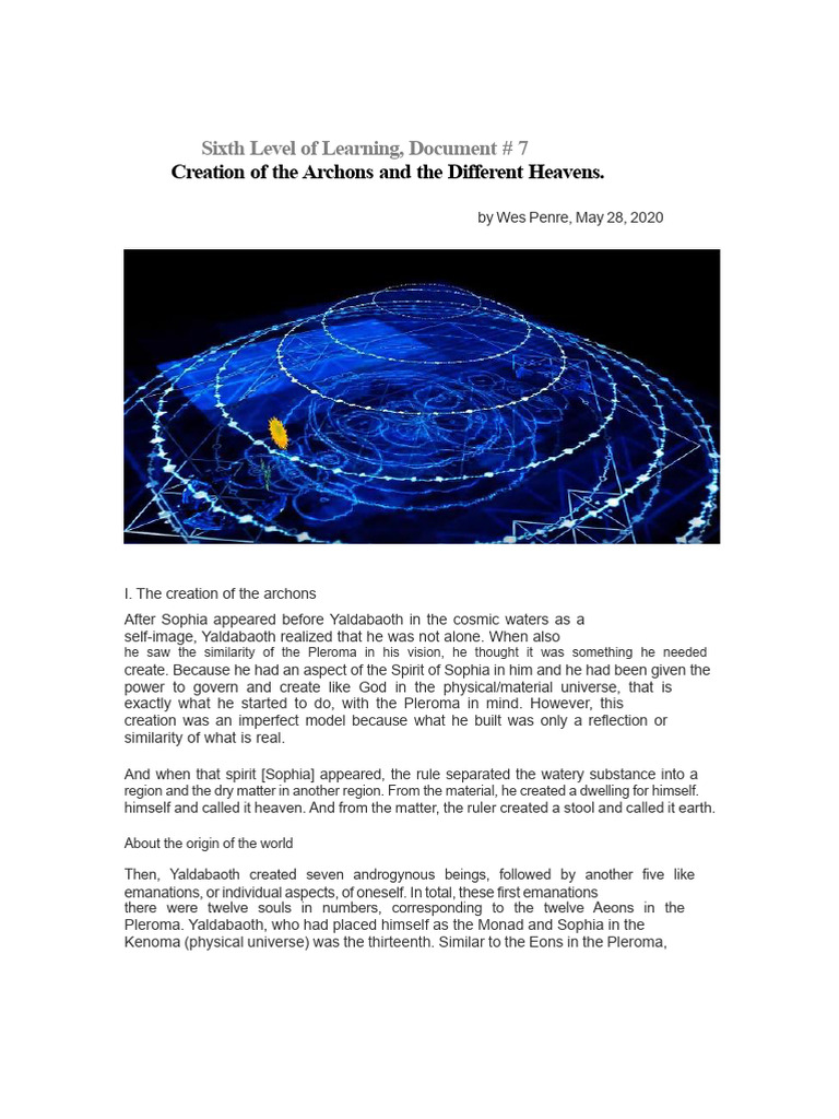 Creation of the Seven Archons | PDF | Michael (Archangel) | Heaven
