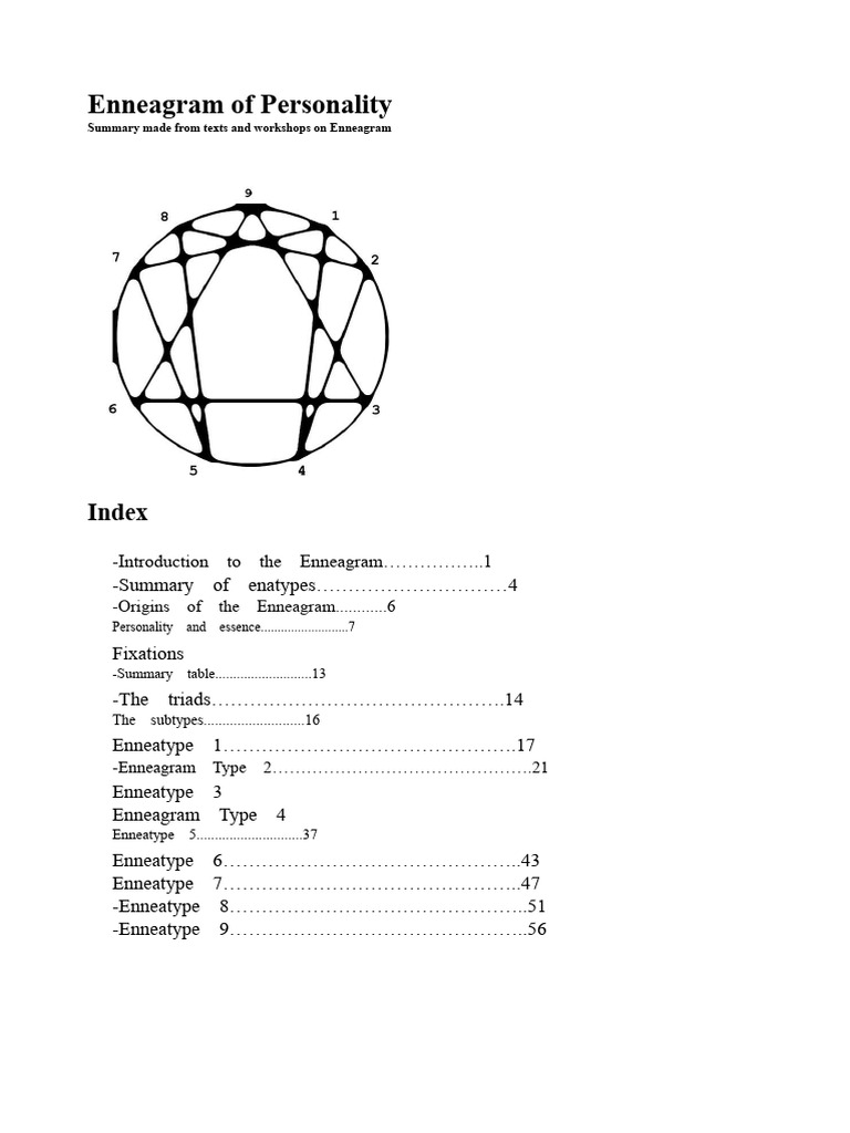 Understanding the Enneagram Types | PDF | Enneagram Of Personality | Love
