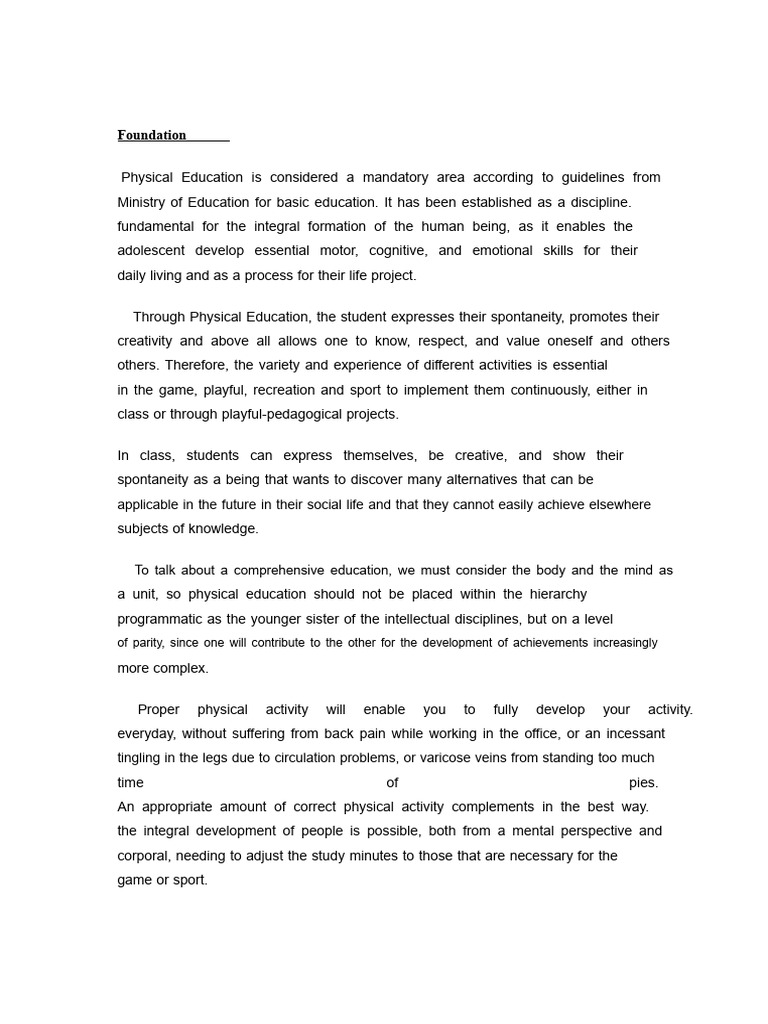 ANNUAL PLANNING OF PHYSICAL EDUCATION 3rd YEAR HIGH SCHOOL | PDF ...