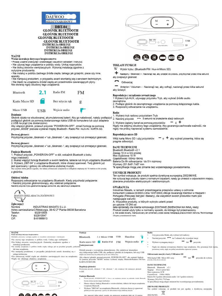 DBT-04 Manual PDF | PDF