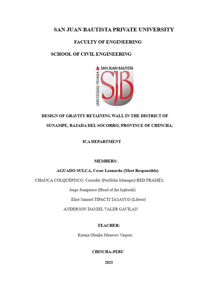 Soil Mechanics Ii - Retaining Wall | PDF | Stress (Mechanics ...