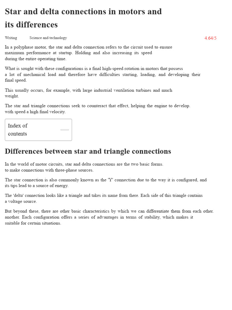 Star and Delta Connections in Motors and Their Differences - Subir - CC ...