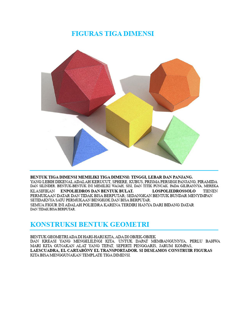 Memahami Bentuk Tiga Dimensi Geometri | PDF