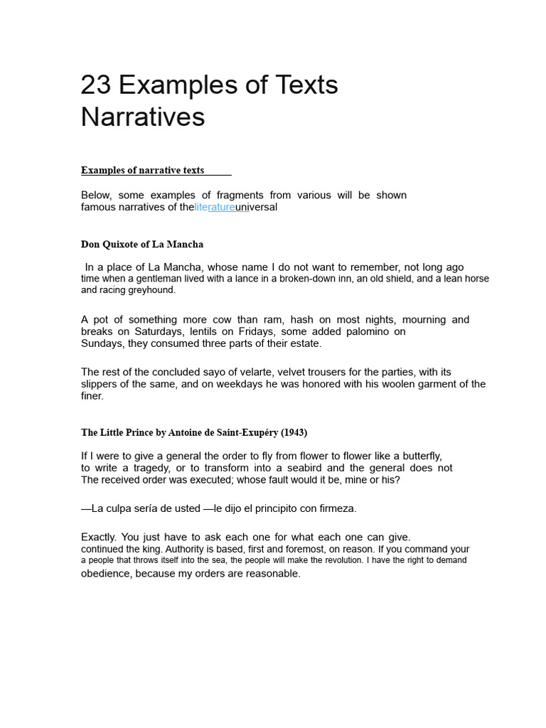 23 Narrative Text Examples | PDF | The Metamorphosis