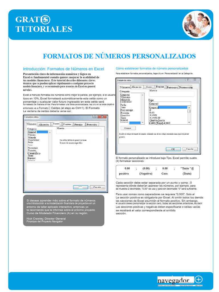 Tutorial de Formatos de Números Personalizados | PDF | Microsoft Excel
