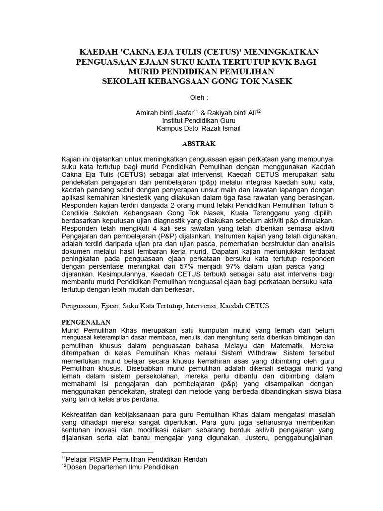 Suku Kata Tertutup | PDF