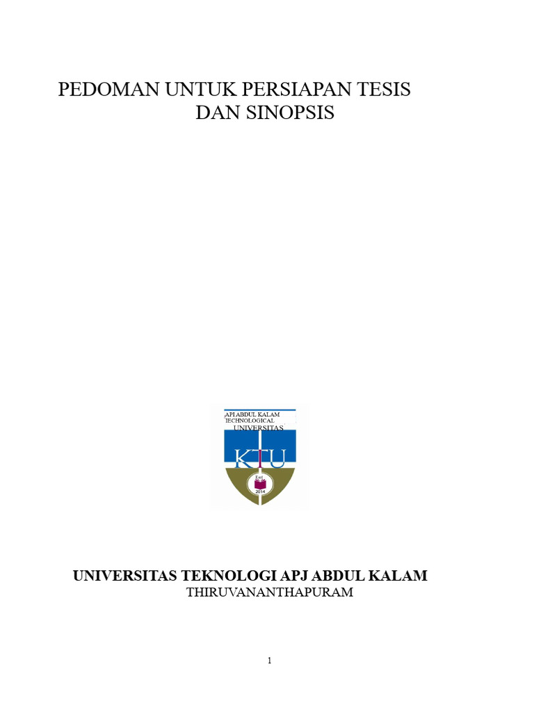 Panduan Format Tesis Universitas APJ | PDF