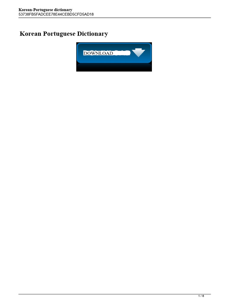 Korean Portuguese Dictionary | PDF | Translations | Korean Language