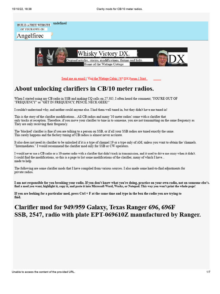 Clarifier Mods for CB/10 Meter Radios | PDF | Printed Circuit Board ...