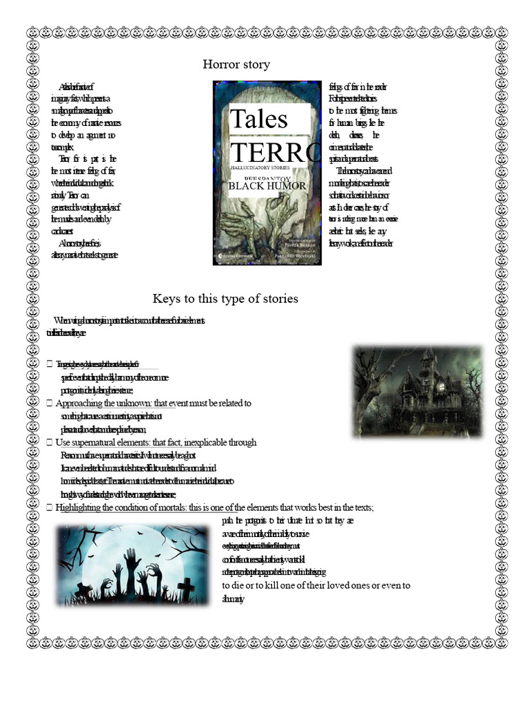 Characteristics of Horror Stories | PDF | Horror Fiction