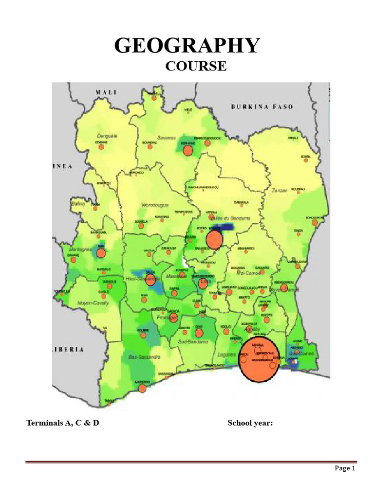 Geography Course For Final Year High School | PDF | Ivory Coast | Earth ...
