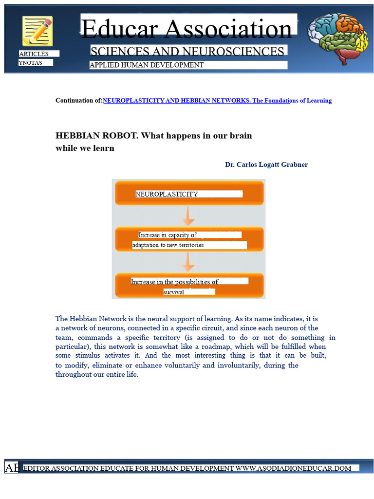 Hebbian Networks: Learning and Brain Adaptation | PDF | Brain ...