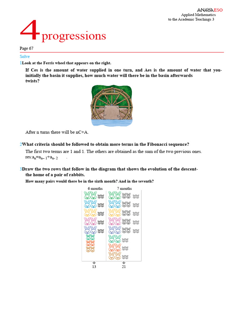 Applied Mathematics: Sequences & Progressions | PDF | Arithmetic ...