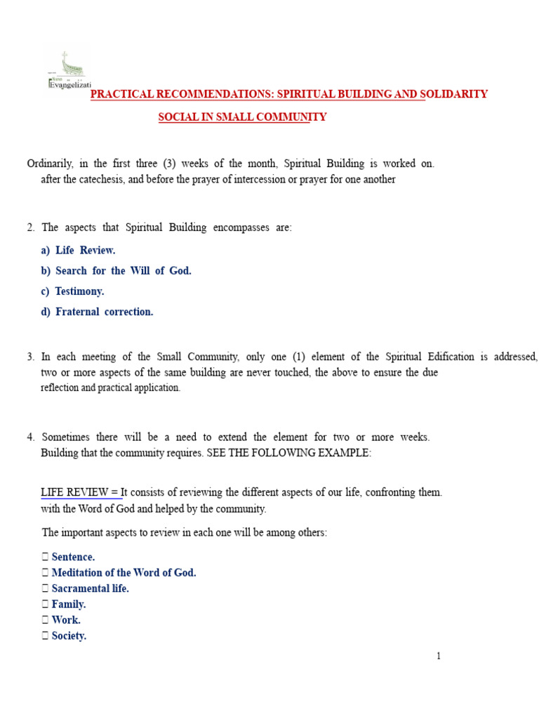33 Spiritual Building Solidarity Recommendations | PDF | Faith | Prayer