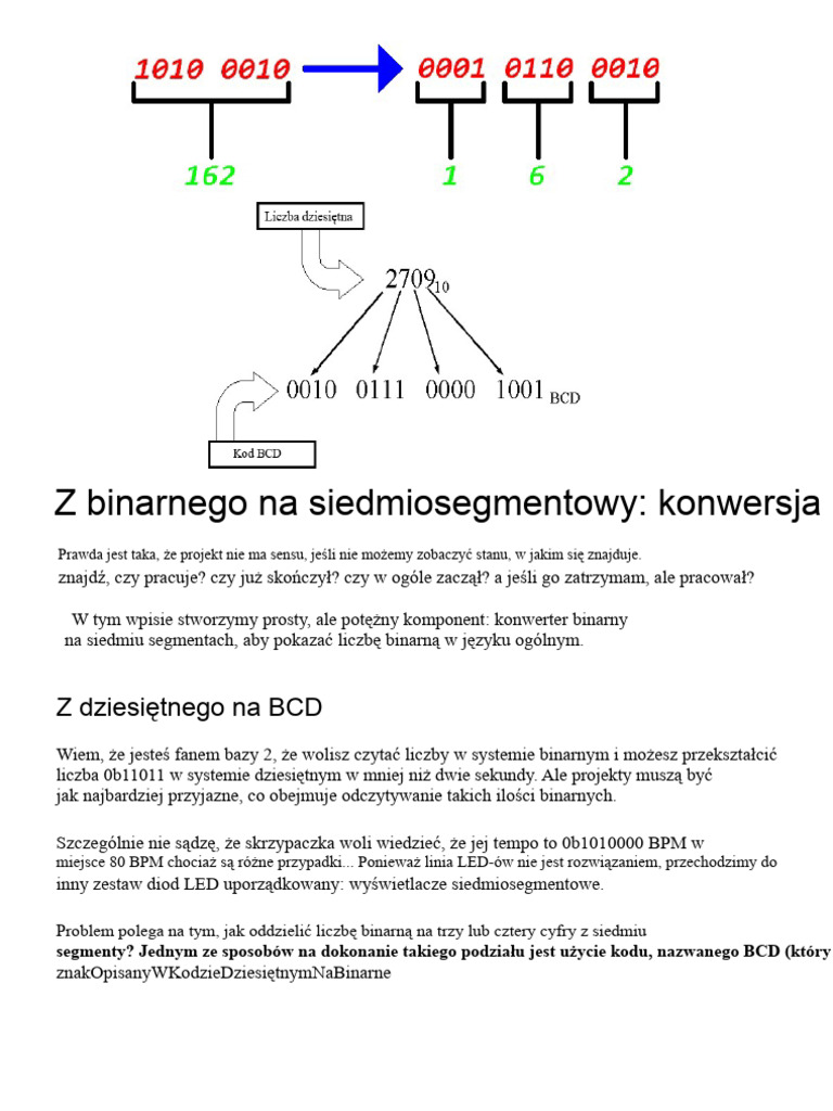 Konwerter Z Binarnego Na BCD I Segmenty Siedmioelementowe W VHDL - All ...