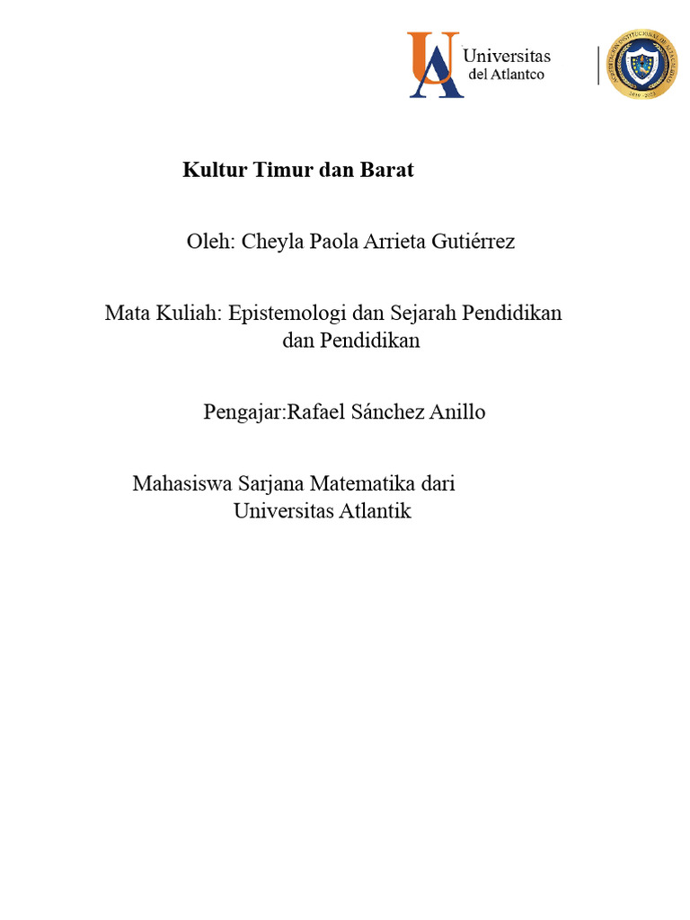 Perbandingan Budaya Timur dan Barat | PDF
