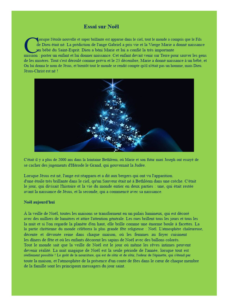 L'Essence et les Traditions de Noël | PDF | Noël | Marie, mère de Jésus