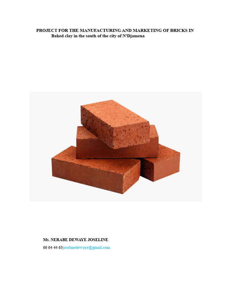 Project For The Manufacturing and Marketing of Clay Bricks in The South ...