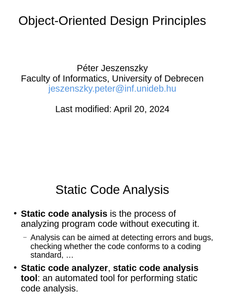 oo_en | PDF | Inheritance (Object Oriented Programming) | Class ...