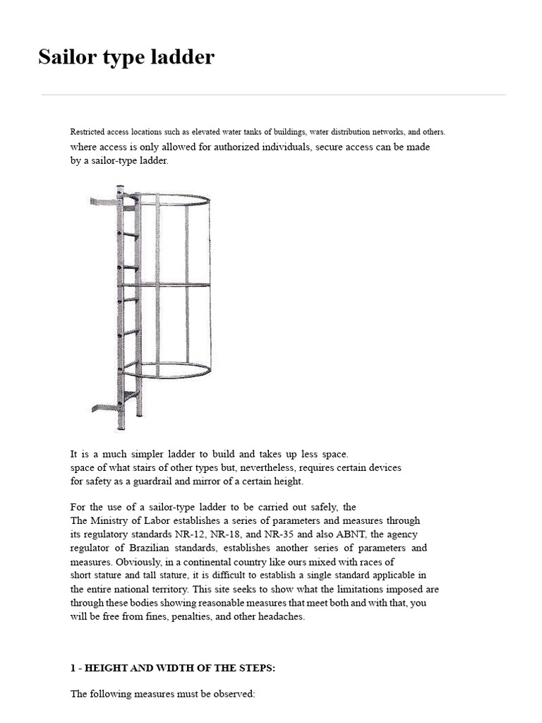 Theory About Sailor Type Ladder | PDF