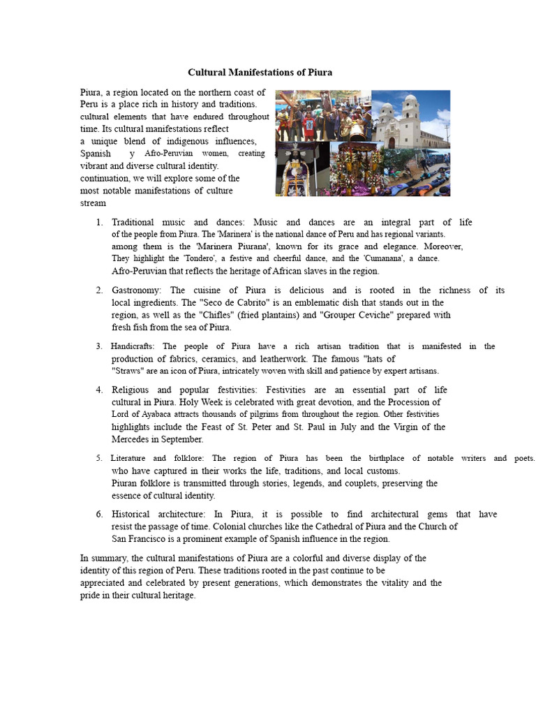 Cultural Expressions of Piura | PDF