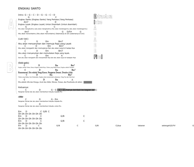 Engkau Adalah Santo (Michael W. Smith) | PDF