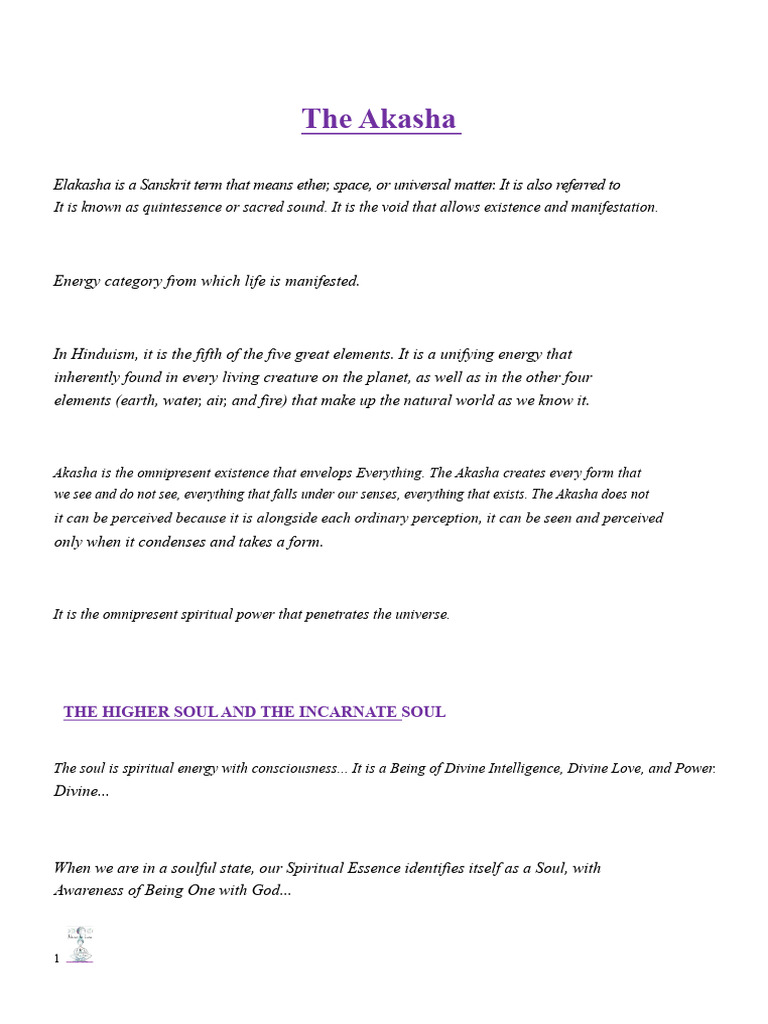 Akashic Records Level 1 | PDF | Soul | Plane (Esotericism)