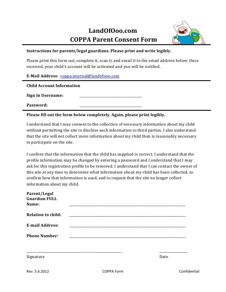 COPPA Form | PDF