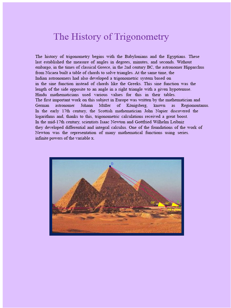 History of Trigonometry Overview | PDF
