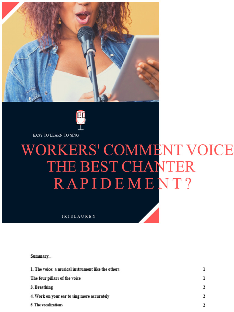 Working On Your Voice and Singing Well Quickly | PDF | Human Voice ...
