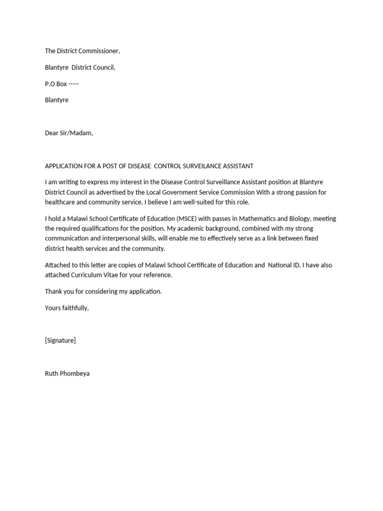 Sample Application Letter | PDF