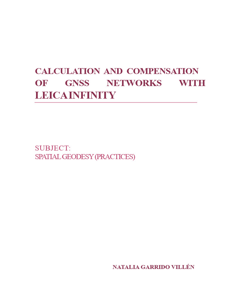 GNSS Networks With Infinity I | PDF | Least Squares | Errors And Residuals
