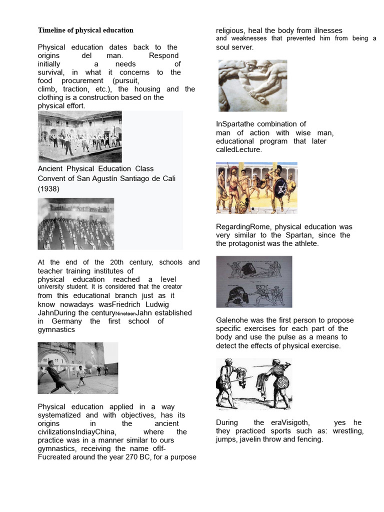 Timeline of Physical Education | PDF | Science