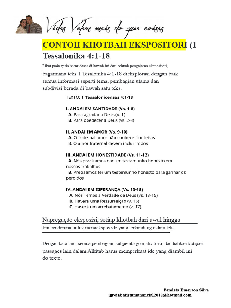 Khotbah Ekspositori: Panduan Lengkap | PDF