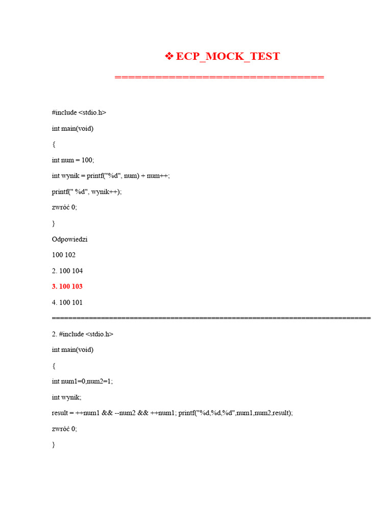 Ecp Mock | PDF