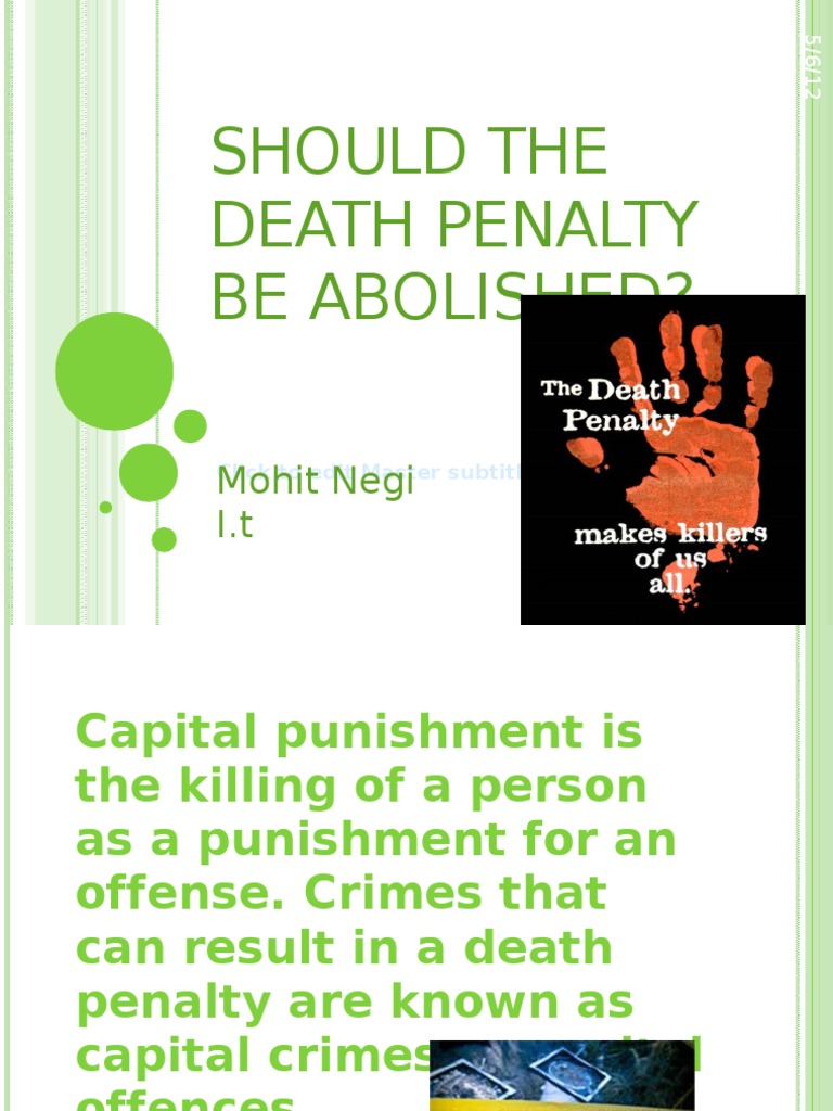 Abolishing the Death Penalty Debate | PDF | Capital Punishment ...